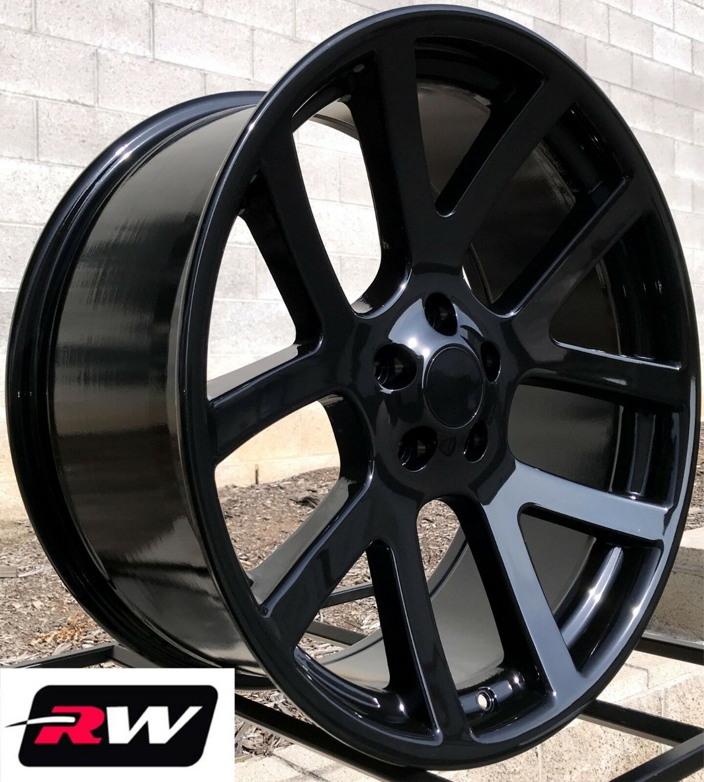 Dodge Challenger OE Replica Wheels Viper 22 x9 inch Gloss Black Rims ...